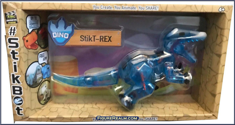 StikT-Rex (Clear Blue) - Stikbot - Mega Dino - Zing Action Figure