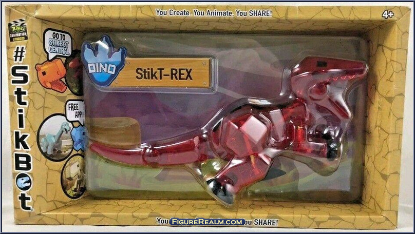StikT-Rex (Clear Red) - Stikbot - Mega Dino - Zing Action Figure