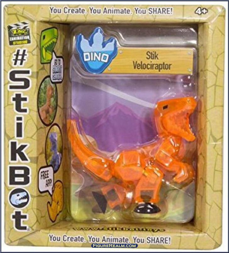 StikVelociraptor (Clear Orange) - Stikbot - Dino - Zing Action Figure