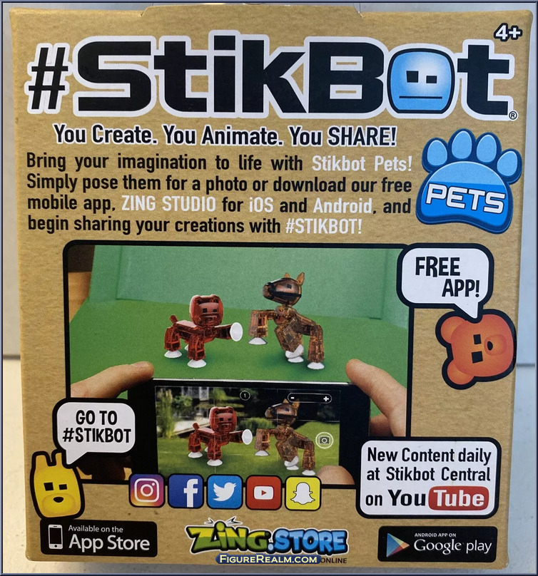 StikCow (Clear Brown) - Stikbot - Pets - Zing Action Figure