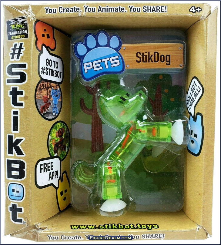 StikGorilla (Clear Lime) - Stikbot - Pets - Zing Action Figure