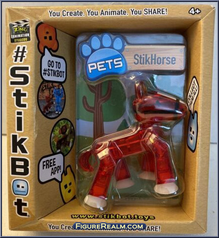 StikHorse (Clear Red) - Stikbot - Pets - Zing Action Figure