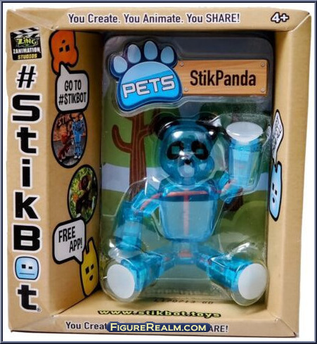 StikPanda (Clear Blue) - Stikbot - Pets - Zing Action Figure