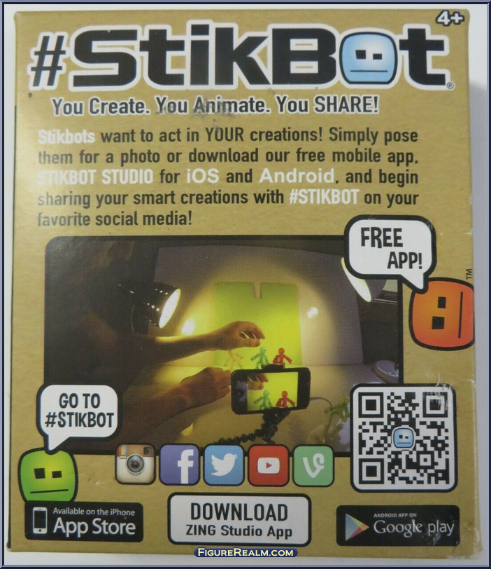 Yellow Bot - Stikbot - Basic Series - Zing Action Figure