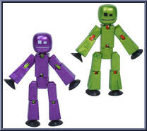 Metal Eggplant + Metal Olive - Stikbot - Dual Packs - Zing Action Figure