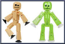 Solid Sand + Clear Light Green Sparkle - Stikbot - Dual Packs - Zing ...
