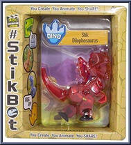 StikDilophosaurus (Clear Red) - Stikbot - Dino - Zing Action Figure
