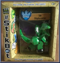 StikDilophosaurus (Green) - Stikbot - Dino - Zing Action Figure