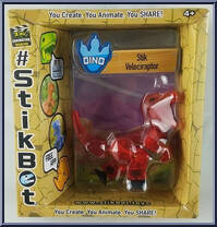 StikVelociraptor (Clear Red) - Stikbot - Dino - Zing Action Figure