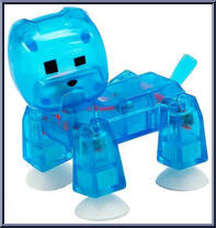 StikBulldog (Clear Blue) - Stikbot - Pets - Zing Action Figure