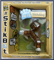 StikBulldog (Clear Brown) - Stikbot - Pets - Zing Action Figure
