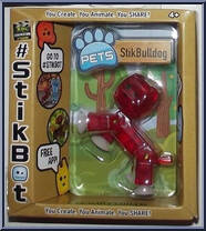 StikBulldog (Clear Red) - Stikbot - Pets - Zing Action Figure
