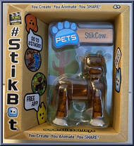 StikCow (Clear Brown) - Stikbot - Pets - Zing Action Figure