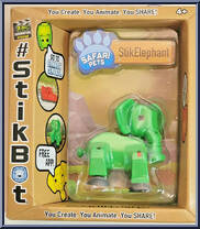 StikElephant (Green) - Stikbot - Safari Pets - Zing Action Figure
