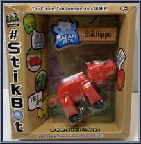 StikHippo (Red) - Stikbot - Safari Pets - Zing Action Figure