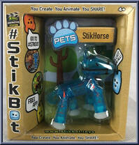 StikHorse (Clear Blue) - Stikbot - Pets - Zing Action Figure