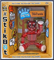 StikPanda (Clear Red) - Stikbot - Pets - Zing Action Figure