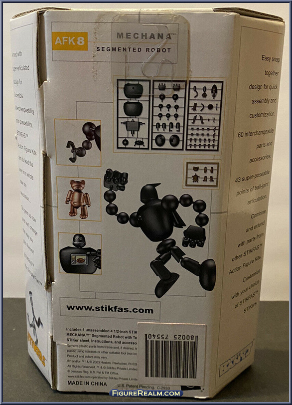 Segmented Robot (Black) - Stikfas - Mechana - Banyj Action Figure