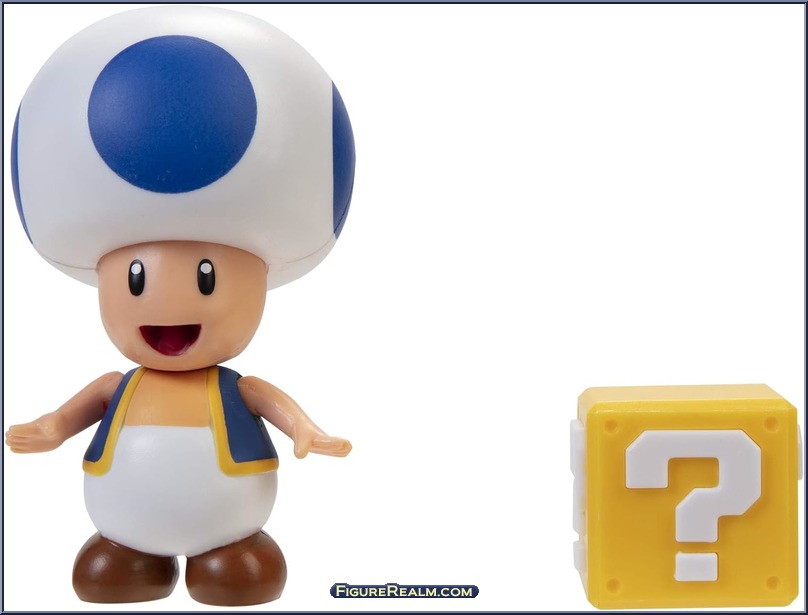 Toad (Blue) (with Question Block) - Super Mario - Basic Series - Jakks ...