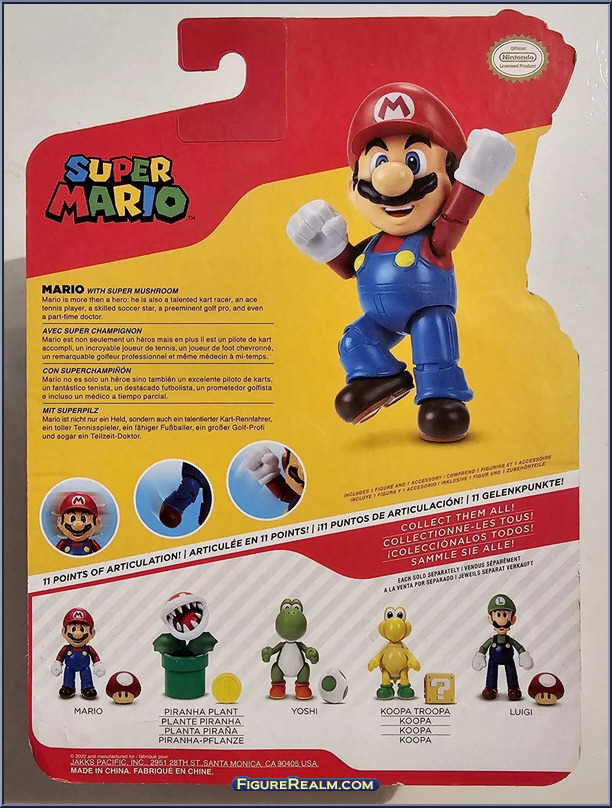 Mario (with Super Mushroom) (Fists) - Super Mario - Basic Series ...