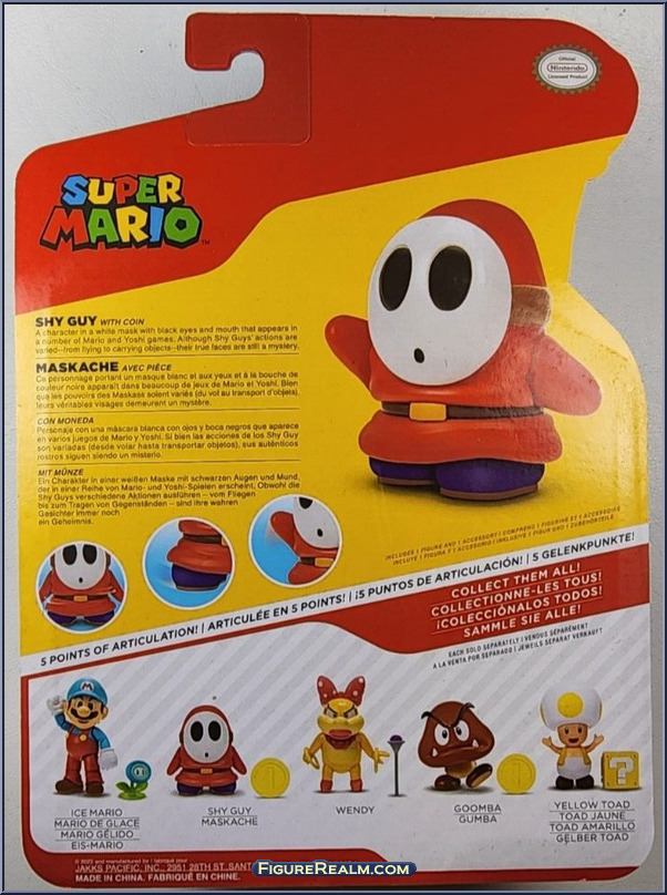 Shy Guy (with Coin) - Super Mario - Basic Series - Jakks Pacific Action ...
