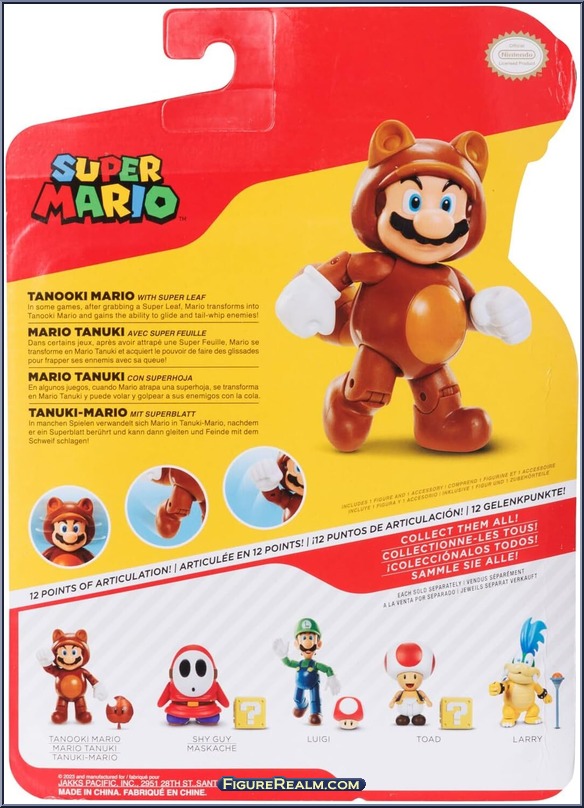 Tanooki Mario (with Super Leaf) - Super Mario - Basic Series - Jakks ...