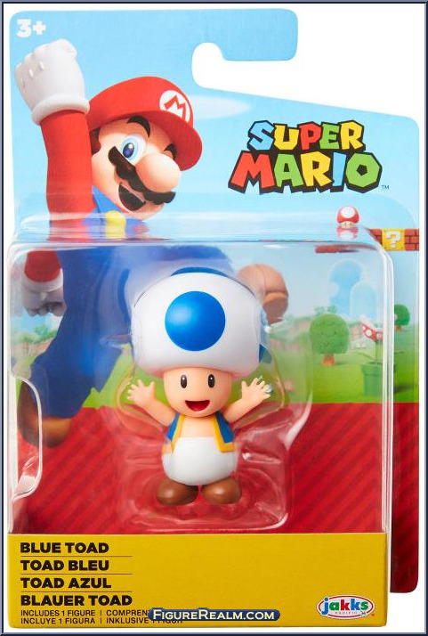 Toad (Blue) - Super Mario - Mini - Jakks Pacific Action Figure