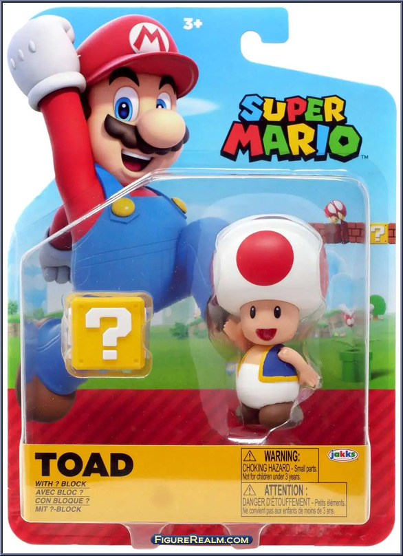 Toad (Red) (with Question Block) - Super Mario - Basic Series - Jakks ...