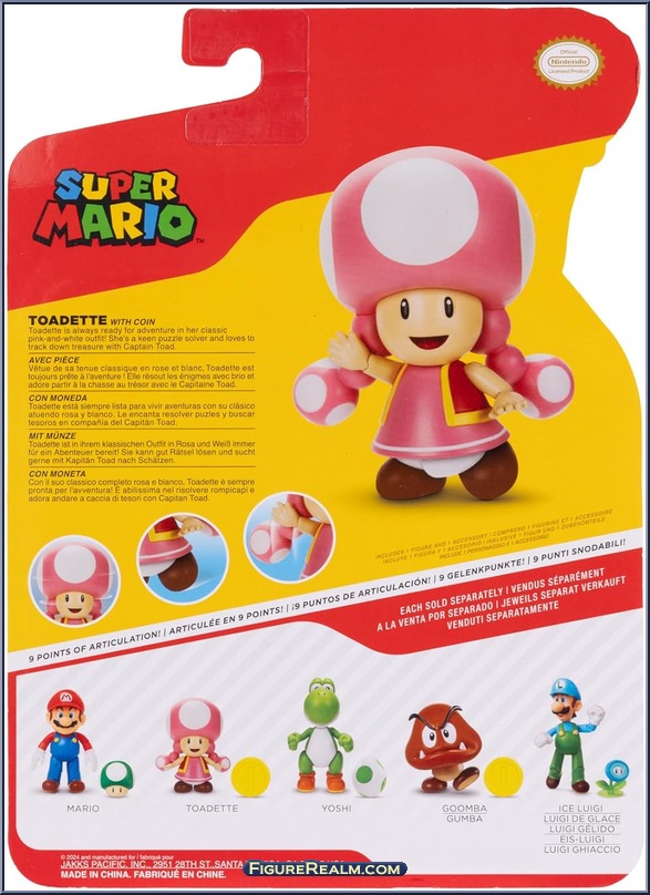 Toadette (with Coin) - Super Mario - Basic Series - Jakks Pacific ...