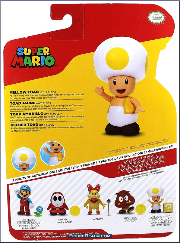 Yellow Toad (with Question Block) - Super Mario - Basic Series - Jakks ...