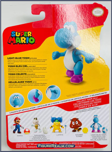 Yoshi (Light-Blue) (with Egg) - Super Mario - Basic Series - Jakks ...