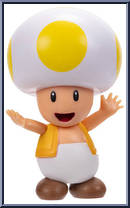 Toad (Yellow) - Super Mario - Mini - Jakks Pacific Action Figure