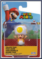 Toad (Yellow) - Super Mario - Mini - Jakks Pacific Action Figure