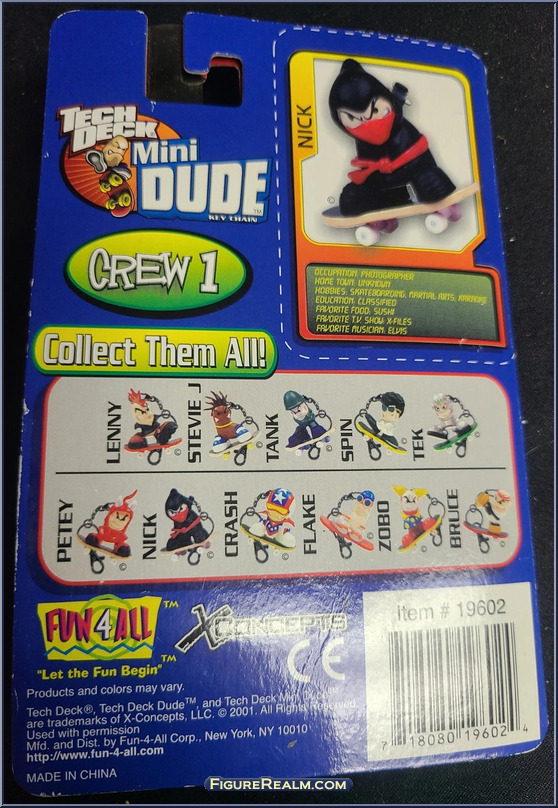 Nick (Ninja) - Tech Deck Dude - Mini Dudes - Crew 1 - X-Concepts Action ...