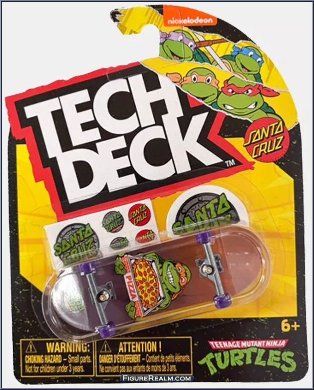 Orange Skateboard - Tech Deck - Teenage Mutant Ninja Turtles - Santa Cruz - Spinmaster Action Figure