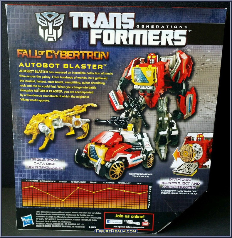 Blaster (Autobot) with Steeljaw - Transformers - Generations - Fall of ...