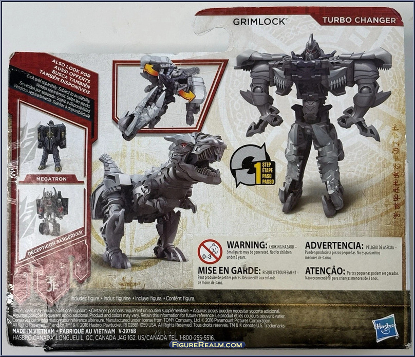 Grimlock - Transformers - Last Knight - 1-Step - Hasbro Action Figure