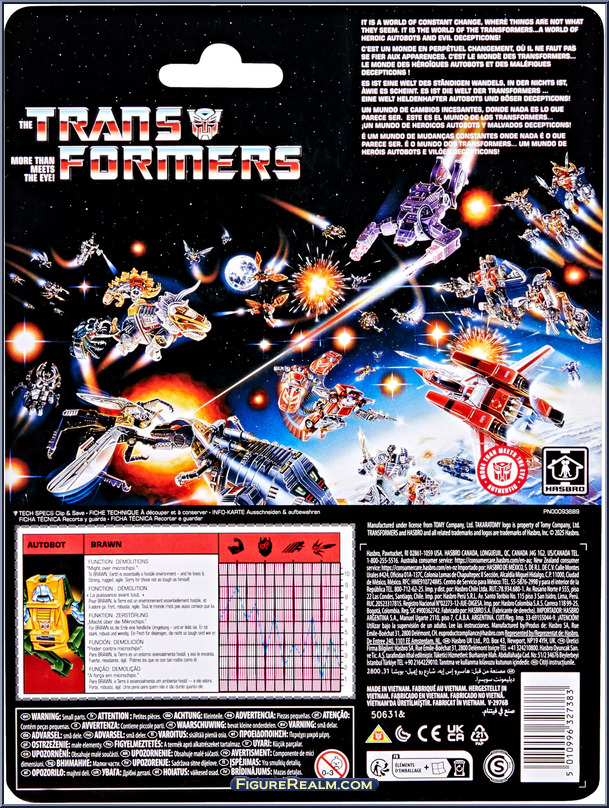 Brawn - Transformers - Retro - Basic Series - Hasbro Action Figure