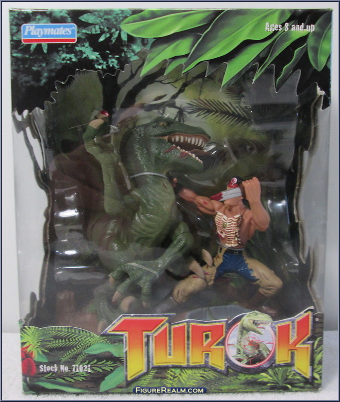 Joshua Fireseed with Raptor - Turok Dinosaur Hunter - Sets - Playmates ...