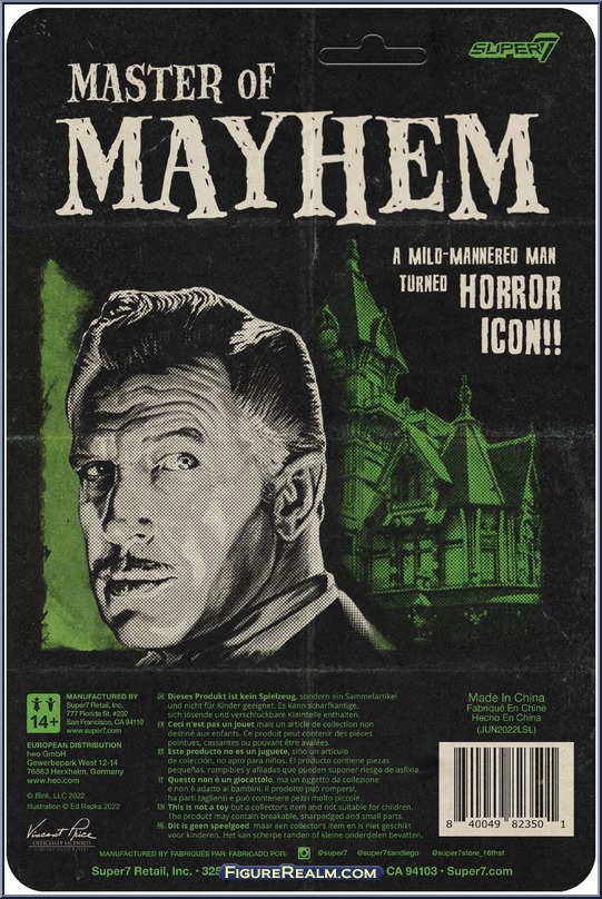 Vincent Price (Ascot) - Universal Monsters - ReAction Figures - Super7 ...