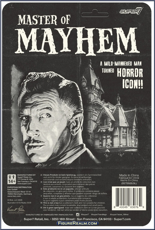 Vincent Price (Grayscale) - Universal Monsters - ReAction Figures ...