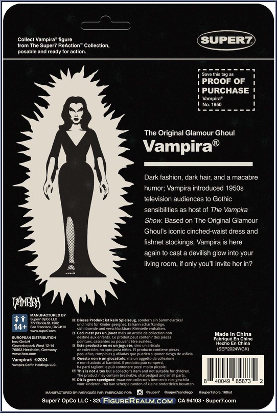 Vampira (Monster Glow) - Vampira - ReAction Figures - Super7 Action Figure