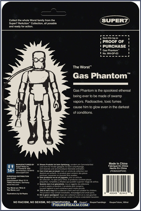 Gas Phantom - Worst - Monster Glow - Super7 Action Figure