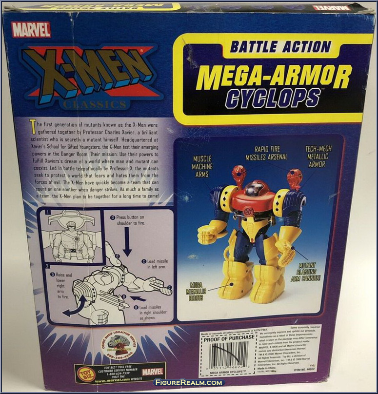 Cyclops - X-Men - Classics - Battle Action Mega-Armor - Toy Biz Action ...