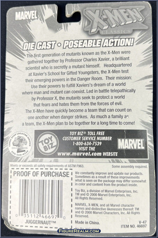 Juggernaut - X-Men - Classics - 2.5" Die Cast - Toy Biz Action Figure